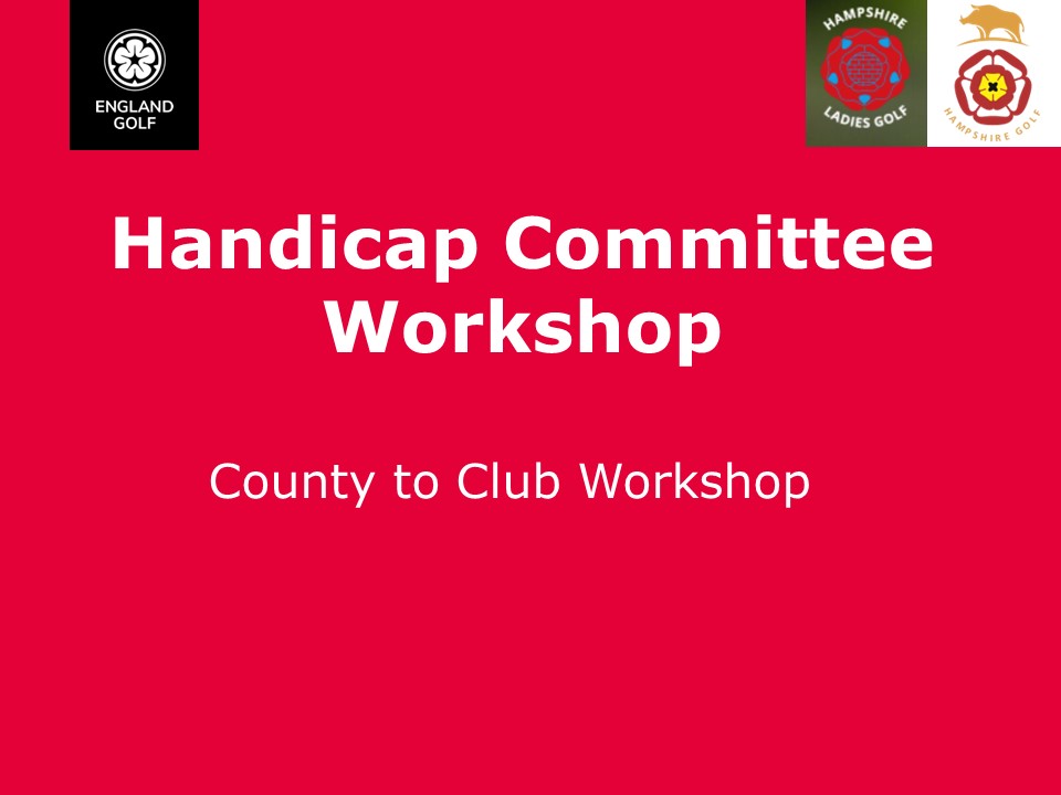 WHS Workshop Presentation :: Hampshire County Golf Union promotes golf ...